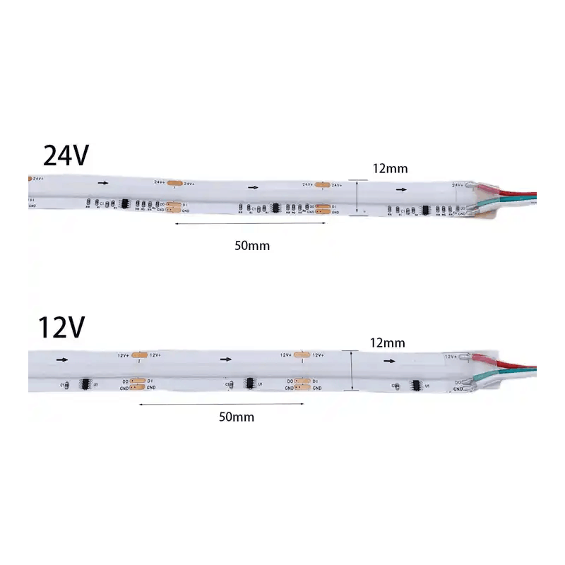 24V RGB 12mm COB Addressable Strip 720 LED/m