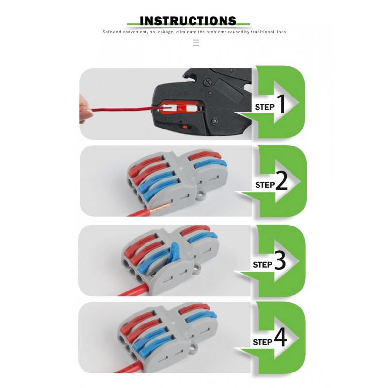 Quick Wire Connector 2-in 4-out