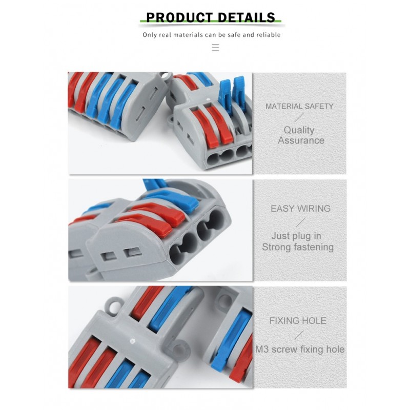 Quick Wire Connector 2-in 4-out