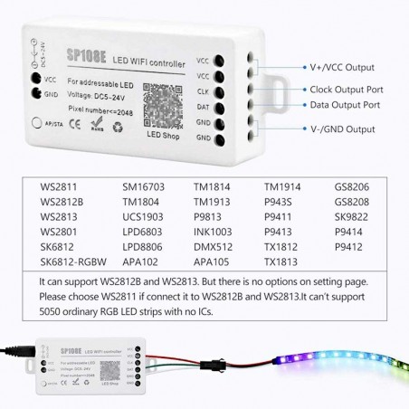 SP108E WIFI Controller Intelligent WIFI Controller Mobile APP Controller