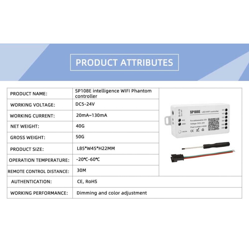 SP108E WIFI Controller Intelligent WIFI Controller Mobile APP Controller