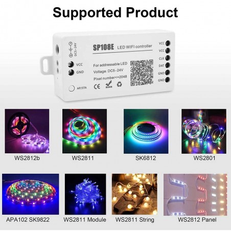 SP108E WIFI Controller Intelligent WIFI Controller Mobile APP Controller